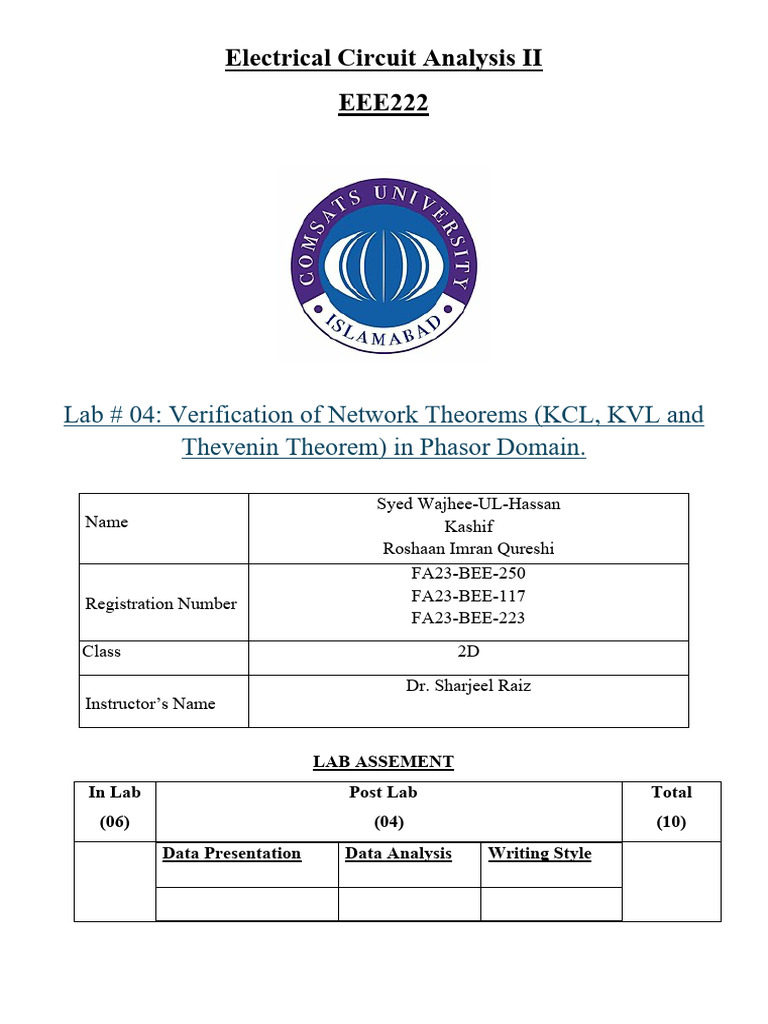 ECA II Lab Report # 4.PDF:Updated | PDF