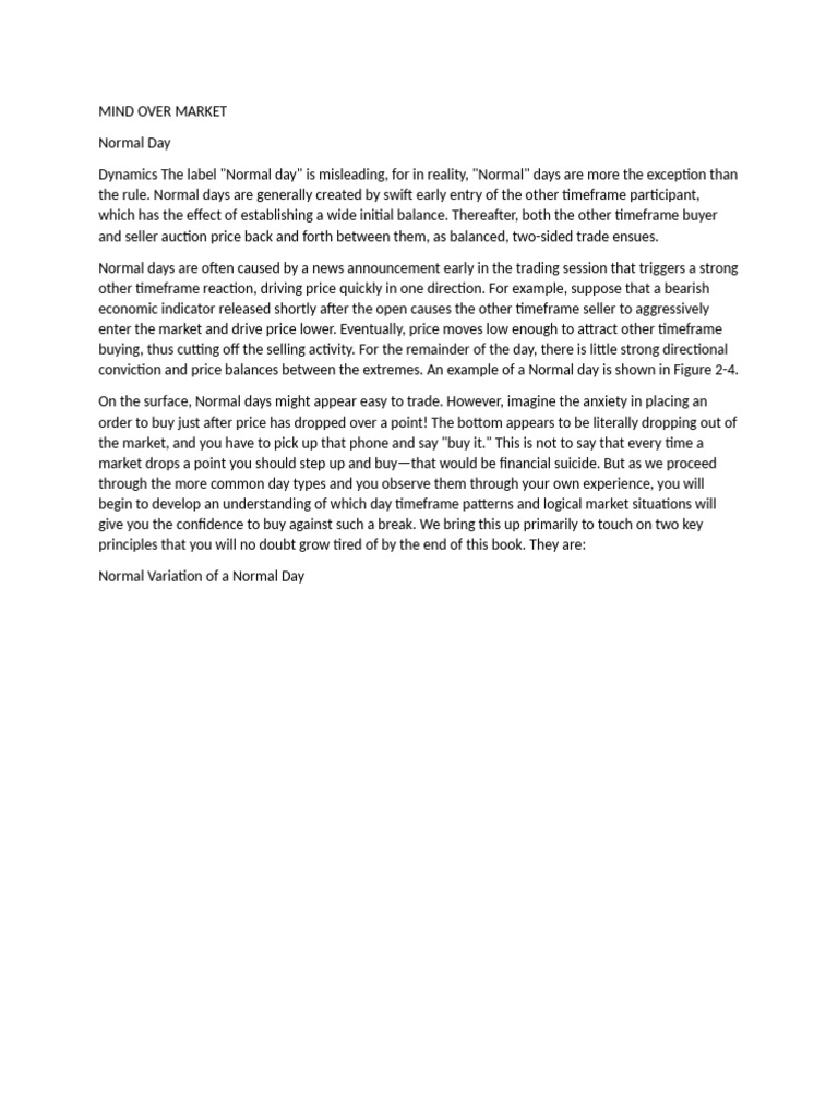 Mind Over Market | PDF