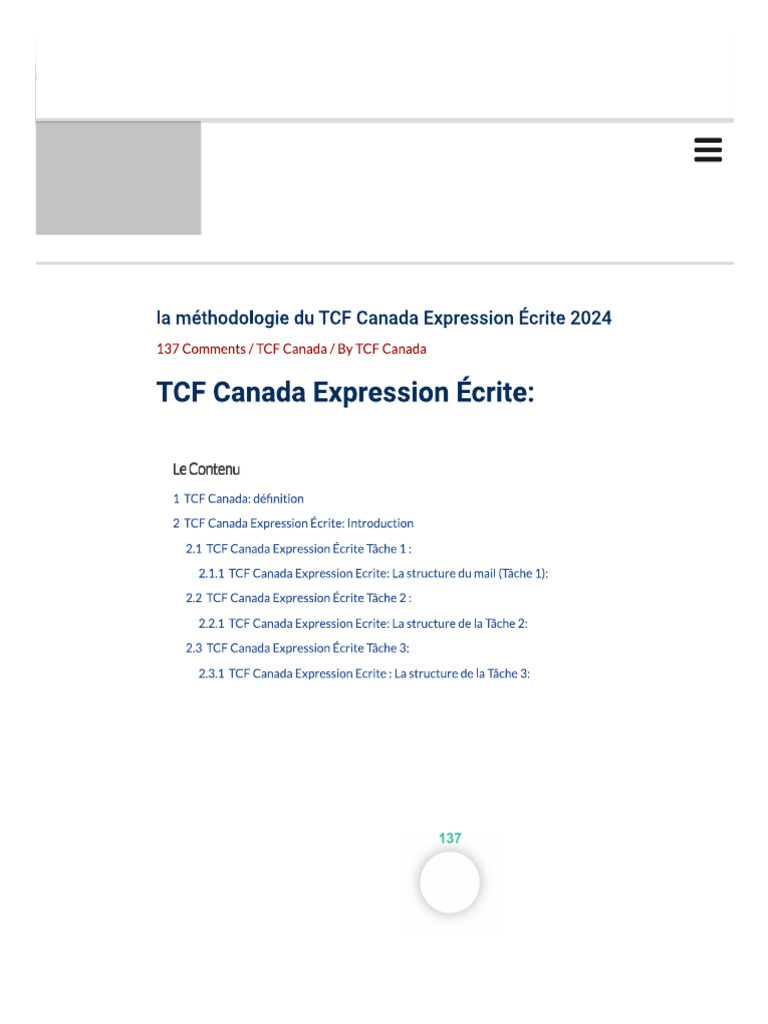 TCF Canada 1.0 | PDF