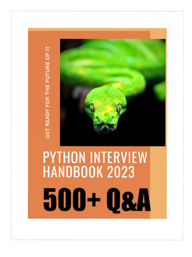 Zahirovic N. The Python Interview Handbook 2023. Your Ultimate Guide... 2023 | PDF