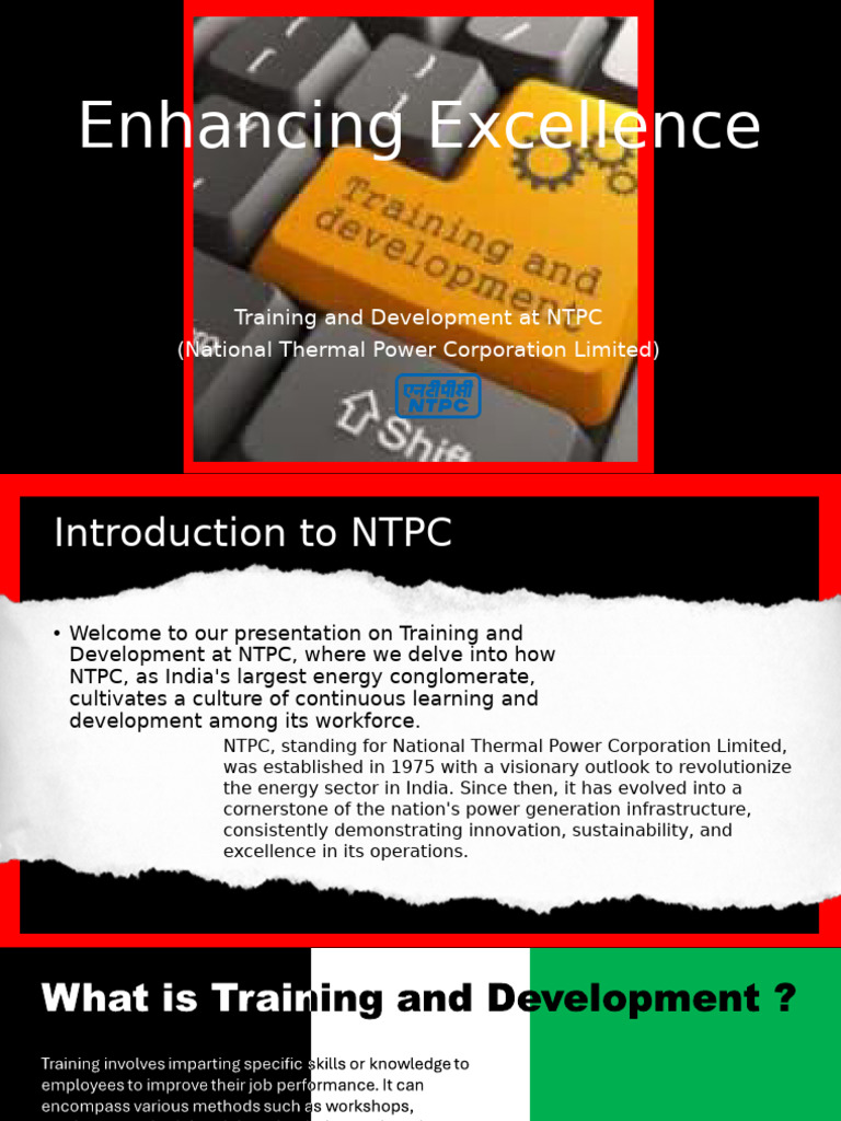 Enhancing Excellence: Training and Development at NTPC (National ...
