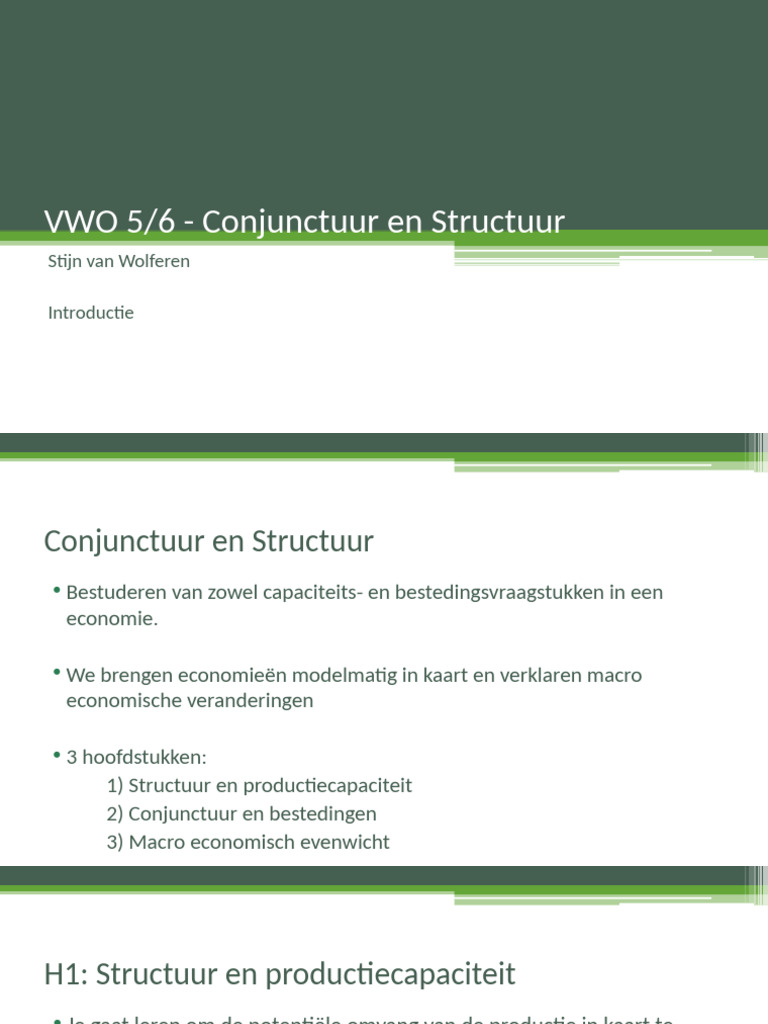 Conjunctuur en Structuur | PDF