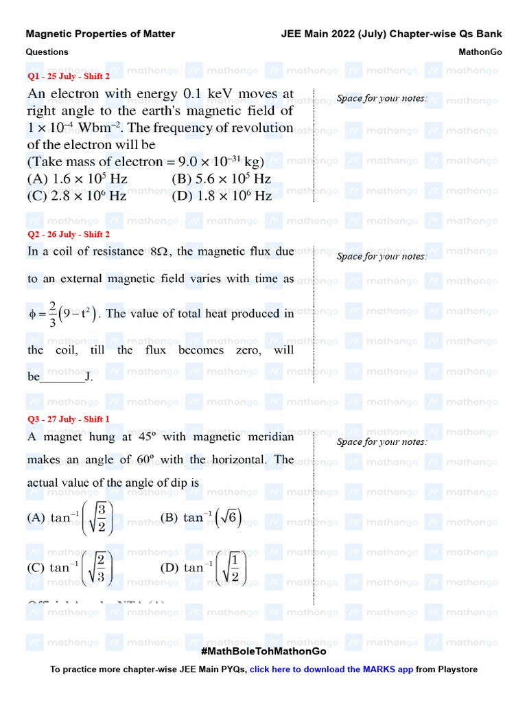 Magnetic Properties of Matter | PDF