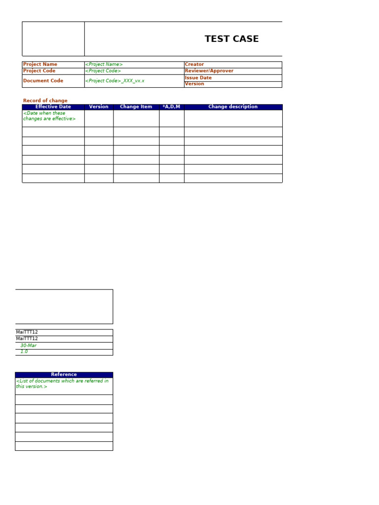 Template Test+Case | PDF