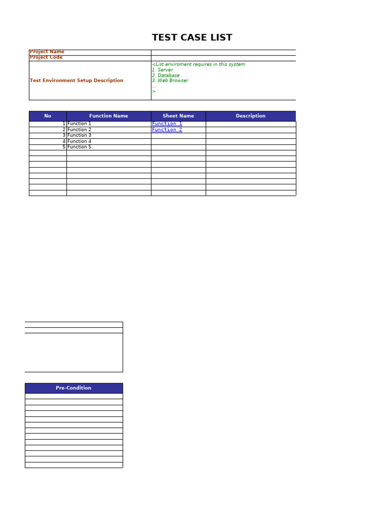 Low Level Test Case - Template | PDF