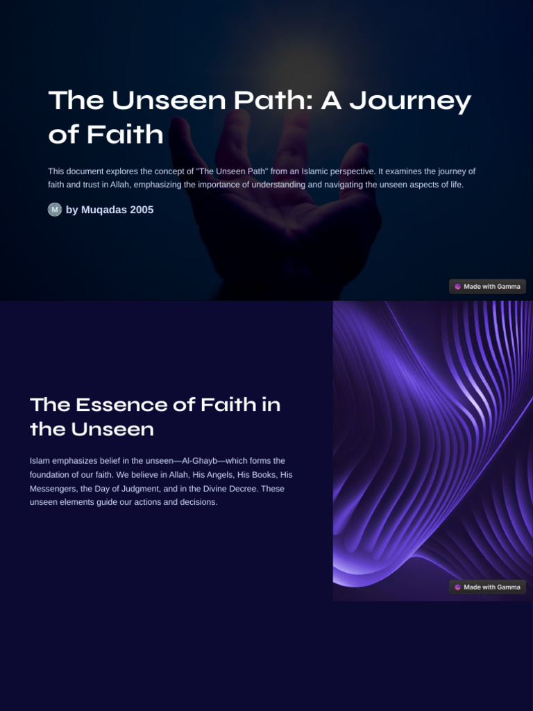 The Unseen Path A Journey of Faith | PDF