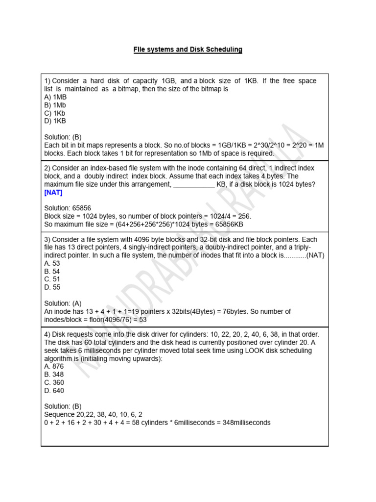 File Systems and Disk Scheduling | PDF