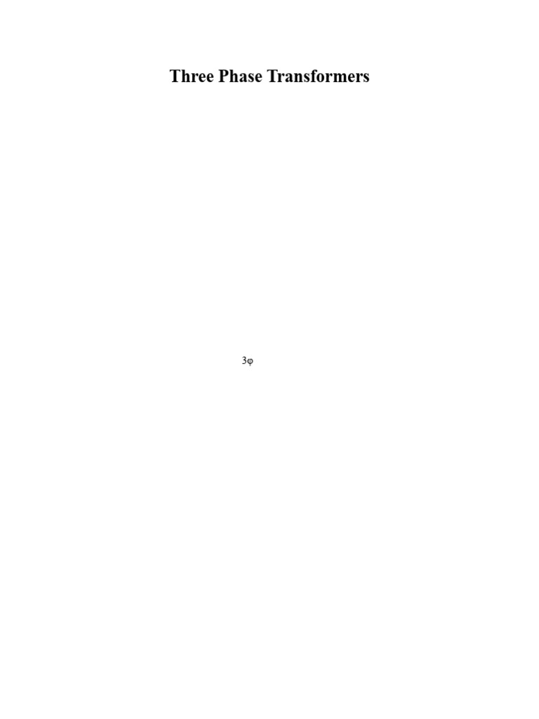 Three Phase Transformers PDF | PDF