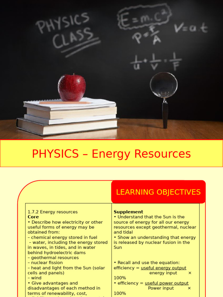 Physics 9 - Energy Resources | PDF