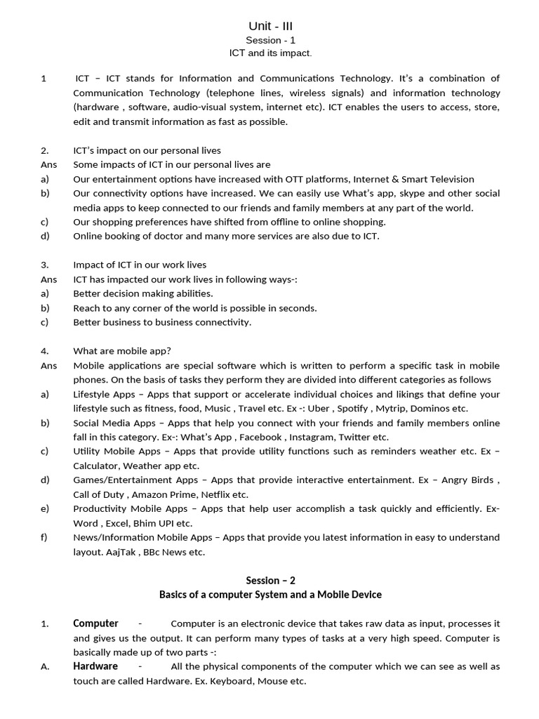 STD Ix Unit - 3 | PDF