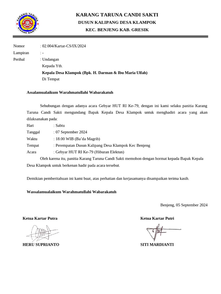 Undangan Pak Lurah | PDF