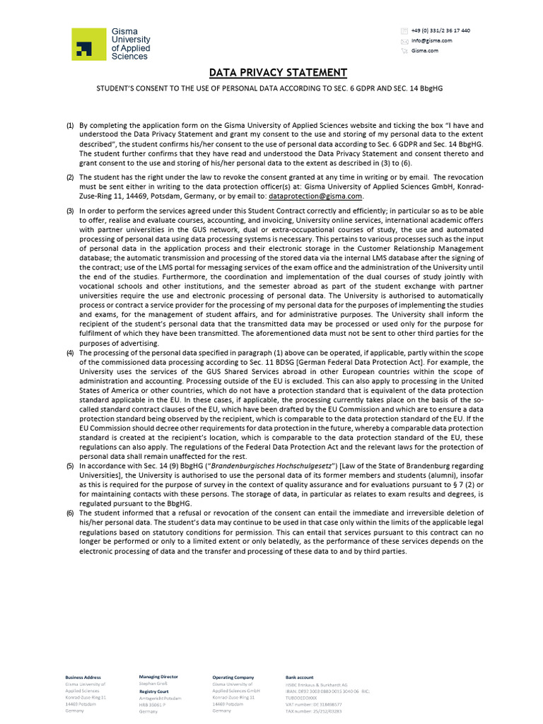Data - Privacy - Statement-DOC-UPDATED 17.10.23 | PDF | Information ...