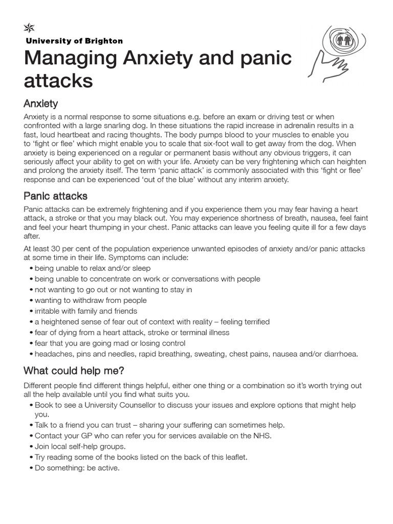 Dealing With Anxiety and Panik Attacks | PDF