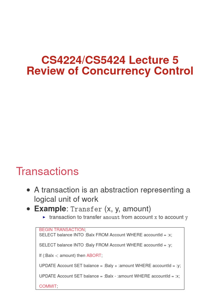 L05 Distributed Concurrency Control Pdf