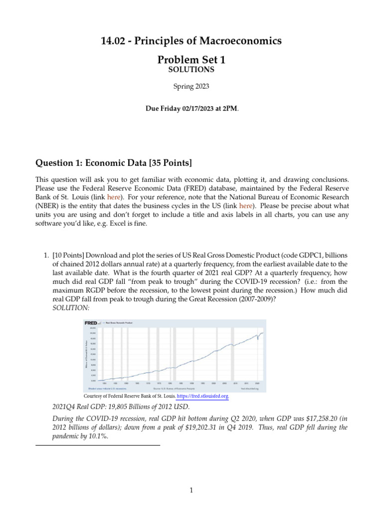 Macro PS 1 Solution | PDF