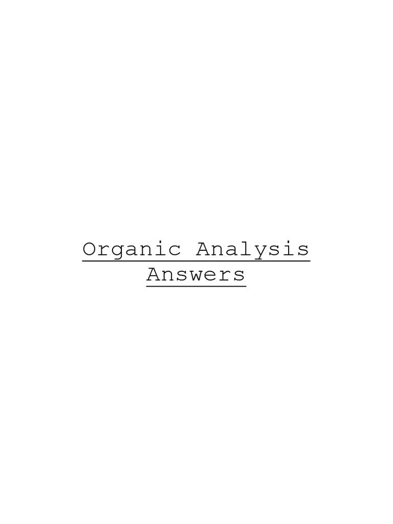 [37]_organic_analysis_answers | PDF