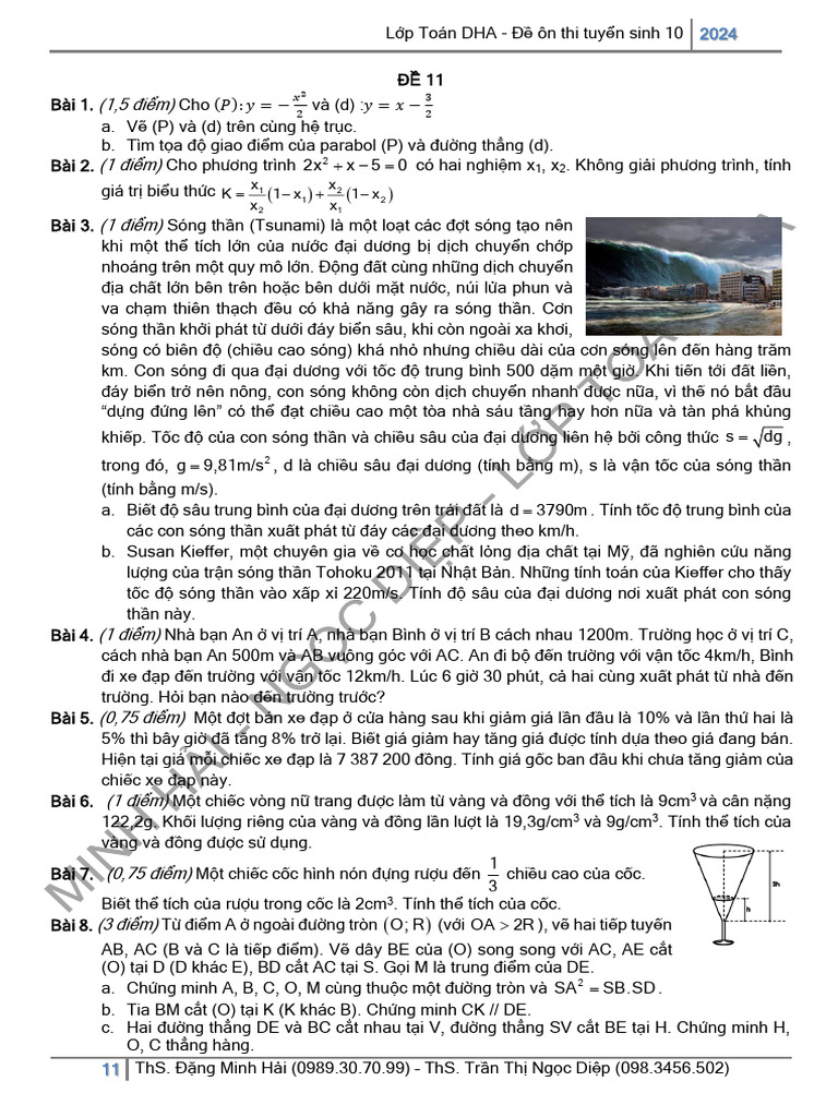 DHA - de On Tap TS10 TPHCM 2024 - de 11 | PDF
