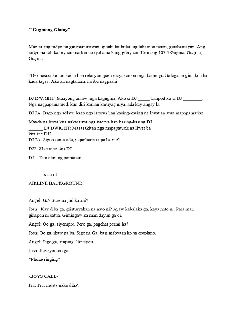 Gugmang Giatay | PDF
