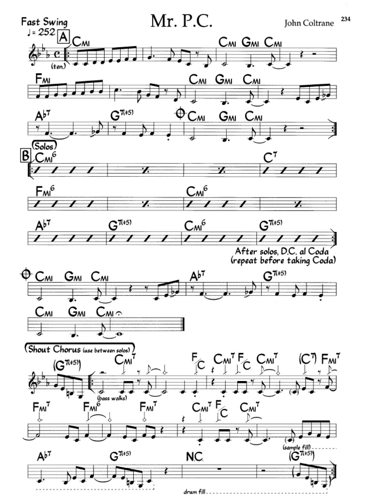 John Coltrane - Mr. P.C. | PDF