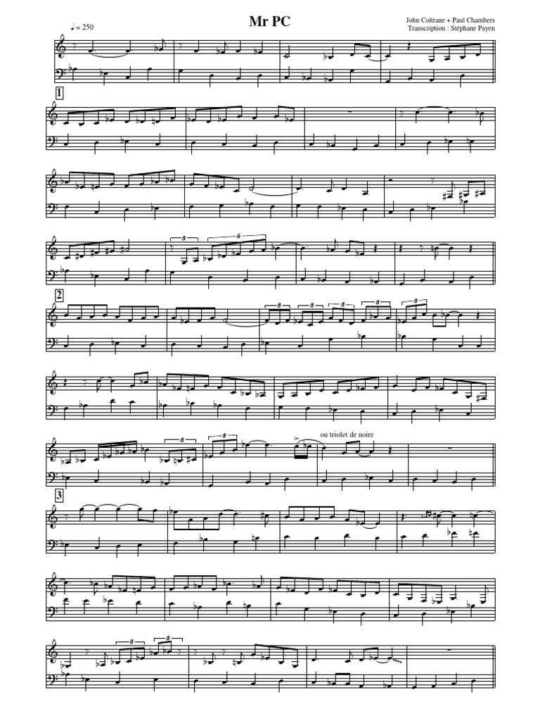 John Coltrane - Mr. P.C. (John Coltrane Solo - Paul Chambers Bass Line ...