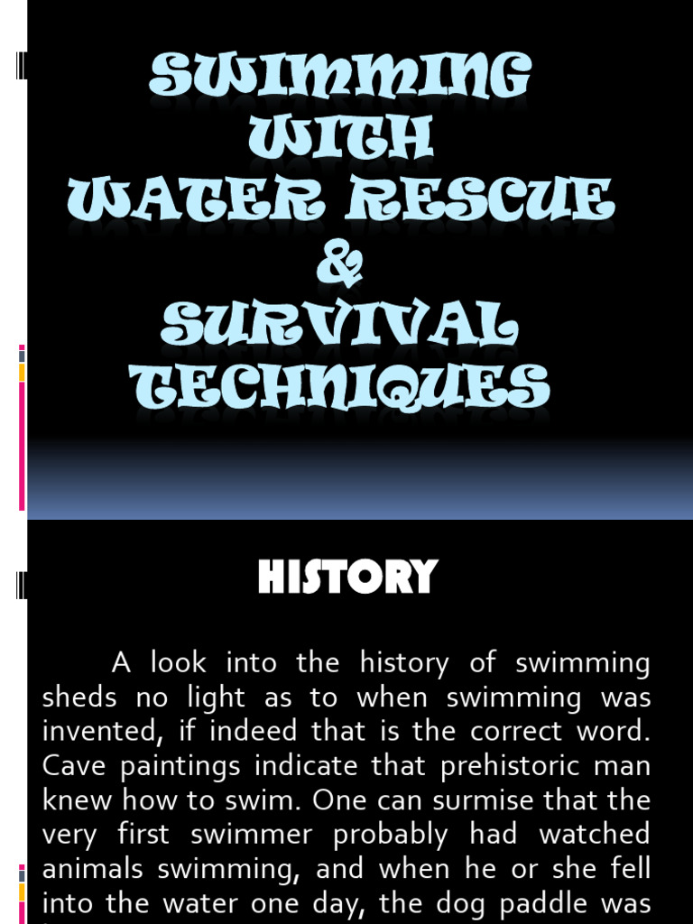 Basic Swimming With Water Rescue Survival Techniques | PDF