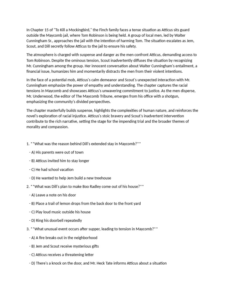 TKAM MCQ Answers | PDF