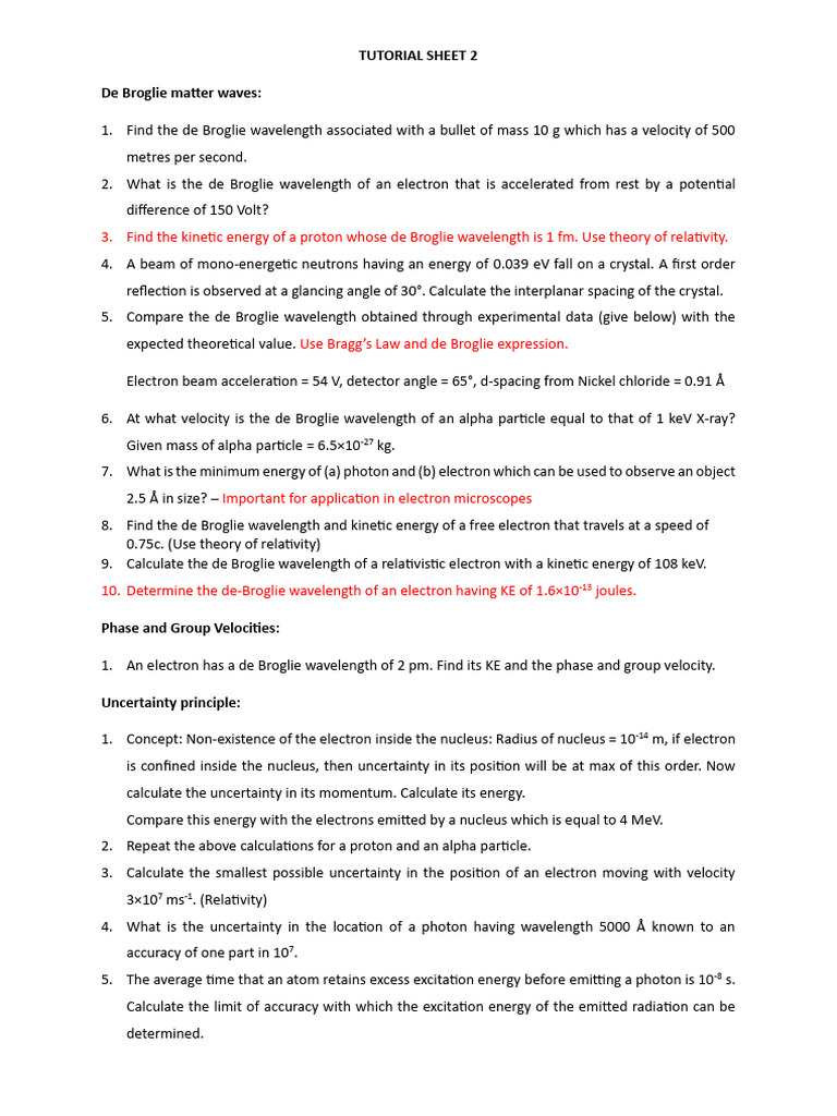 Tut Sheet Unit 2 | PDF