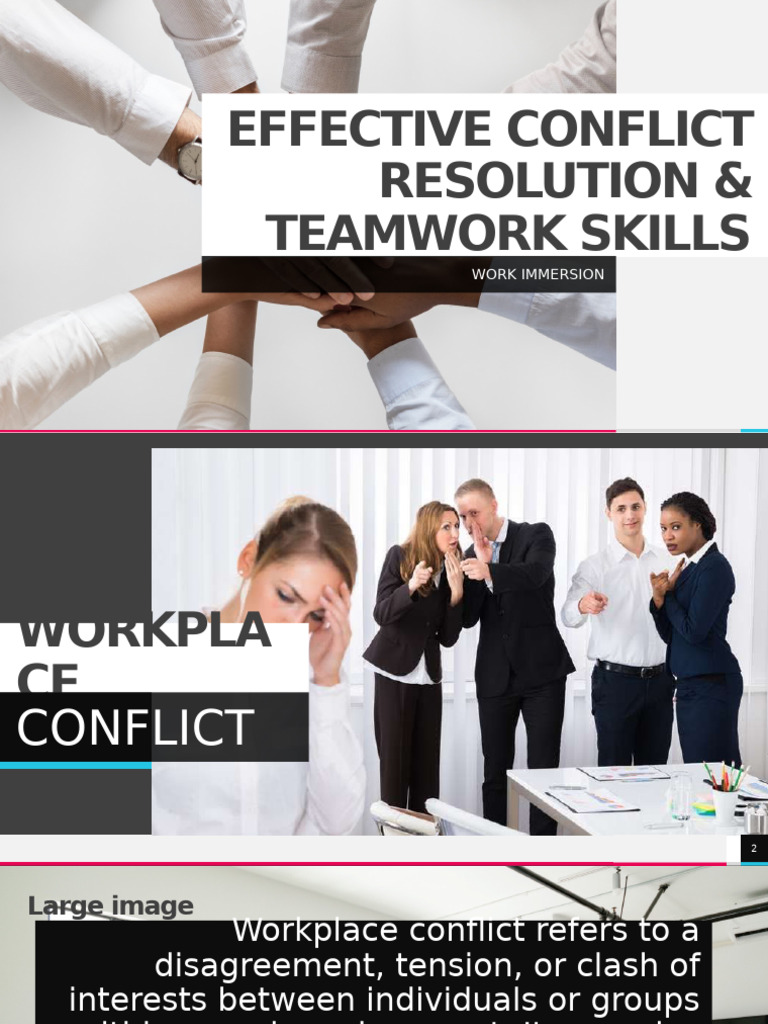 Lecture 8 Effective Conflict Resolution Teamwork Skills | PDF
