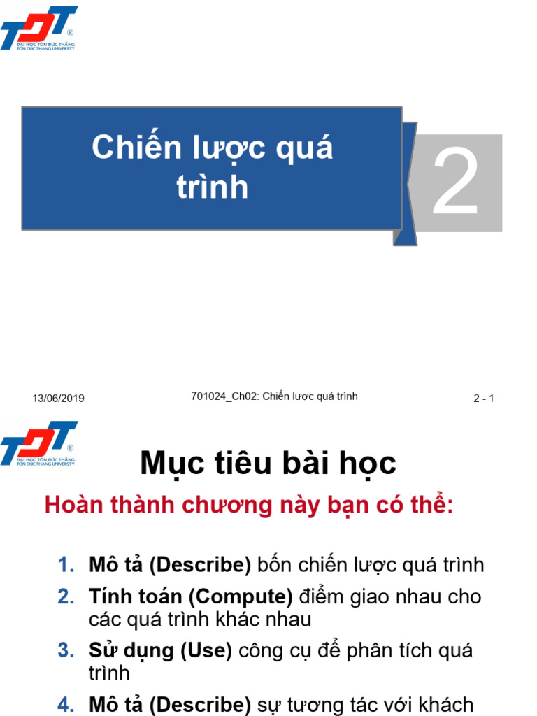2 - 1 13/06/2019 701024 - Ch02: Chiến lược quá trình | PDF