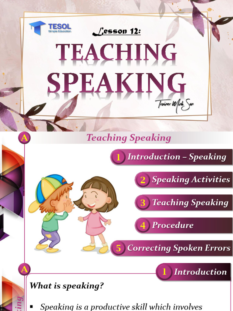 Lesson 12 - Speaking Lesson | PDF