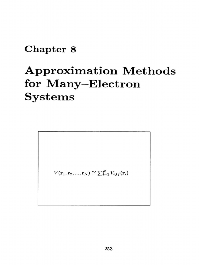 Approximation Methods For Manyelectron Systems | PDF | Chemistry ...