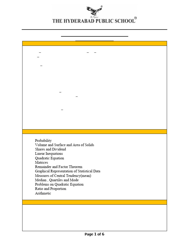 Class 10 TERM-I Portion 2024 25 | PDF
