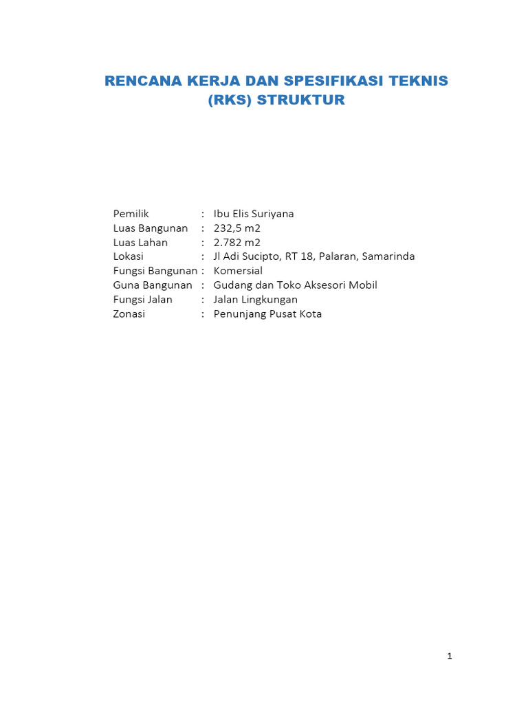R2-TOKO SPAREPART MOBIL - RKS Dan Spesifikasi Teknis | PDF