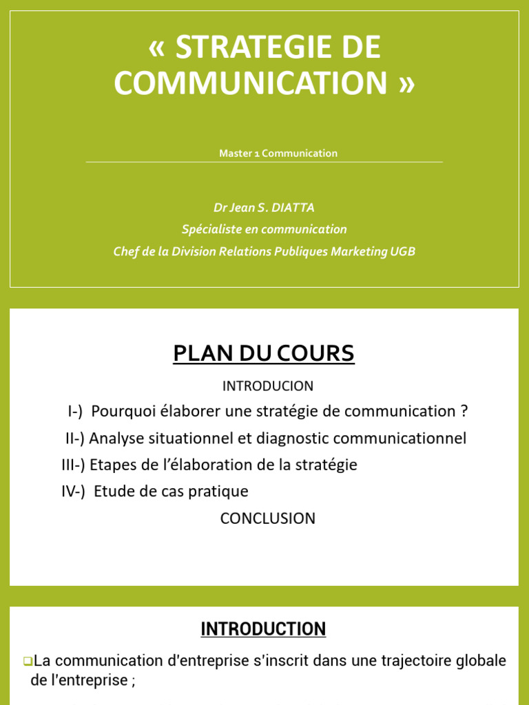 Strategie de Communication | PDF