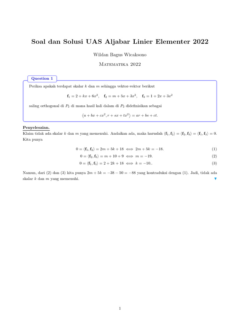 Pembahasan Uas Ale 2022 | PDF