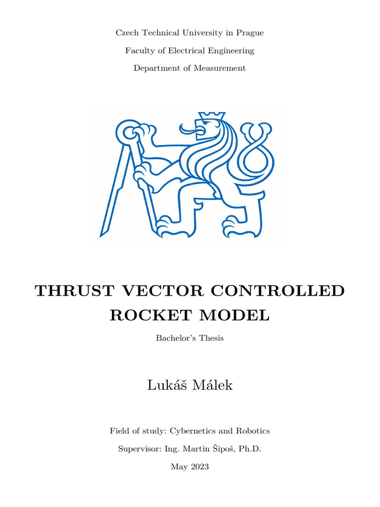 F3 BP 2023 Malek Lukas Vektorovani Tahu Modelu Rakety | PDF