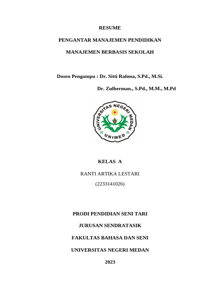 Resume Manajemen Pendidikan | PDF
