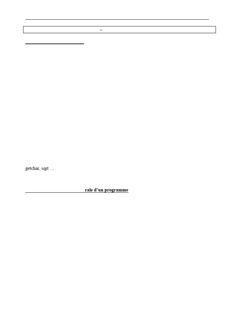 Chapitre 7 - Les Sous Programmes | PDF