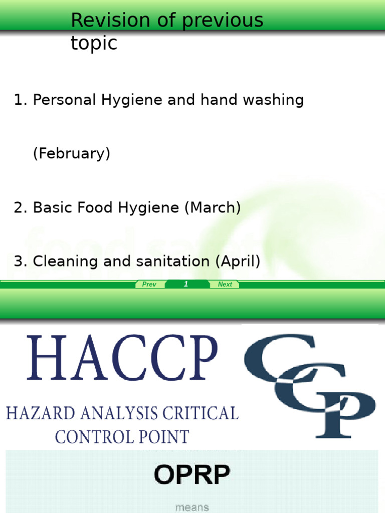 Haccp, CCP Annd Oprp | PDF