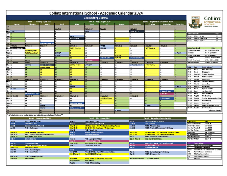 Calendar 2024 Sec External | PDF