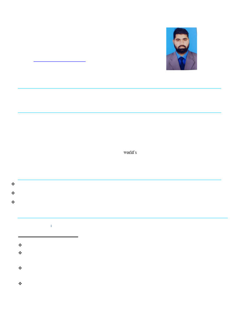 Zohaib Updated CV - M | PDF