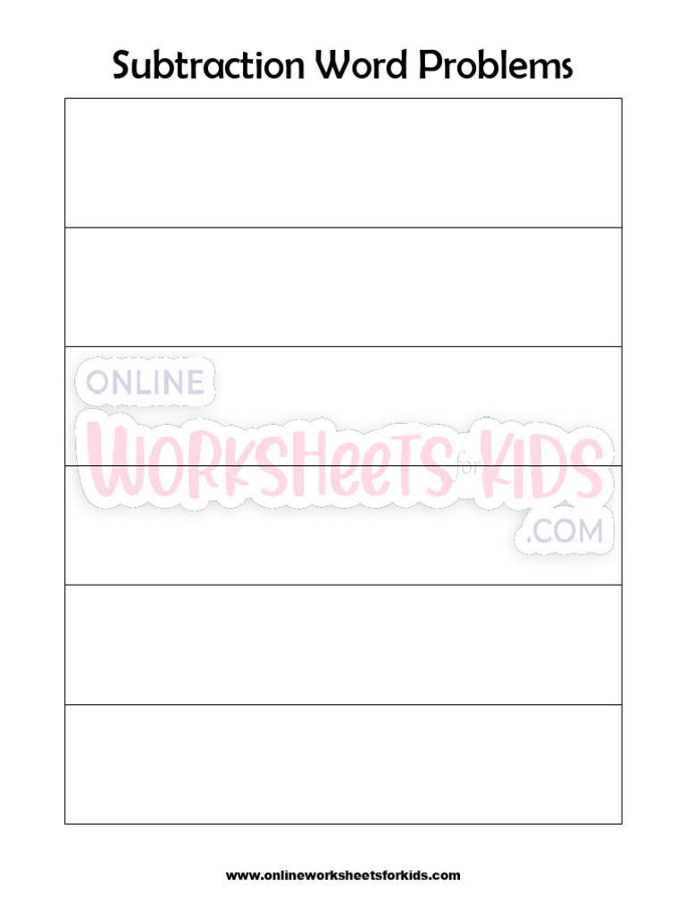 Subtraction Word Problems First Grade 9 | PDF