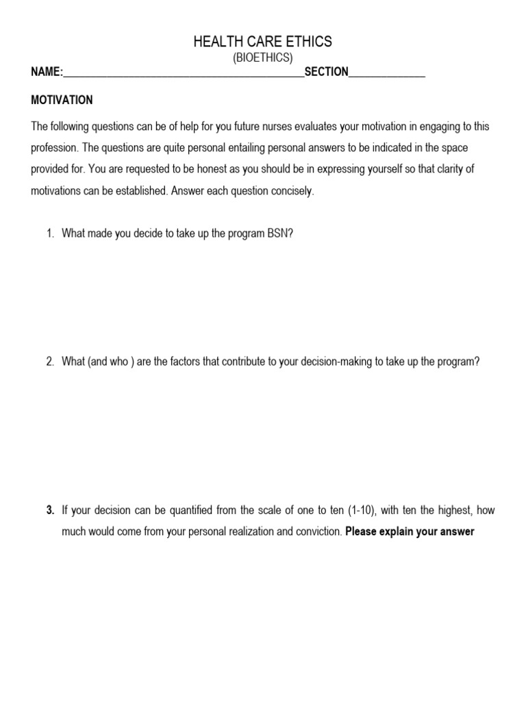 Health Care Ethics 2 | PDF