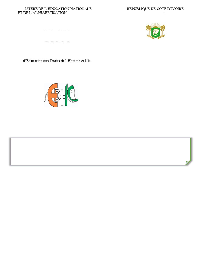 Cours EDHC 2024-2025: Progressions | PDF