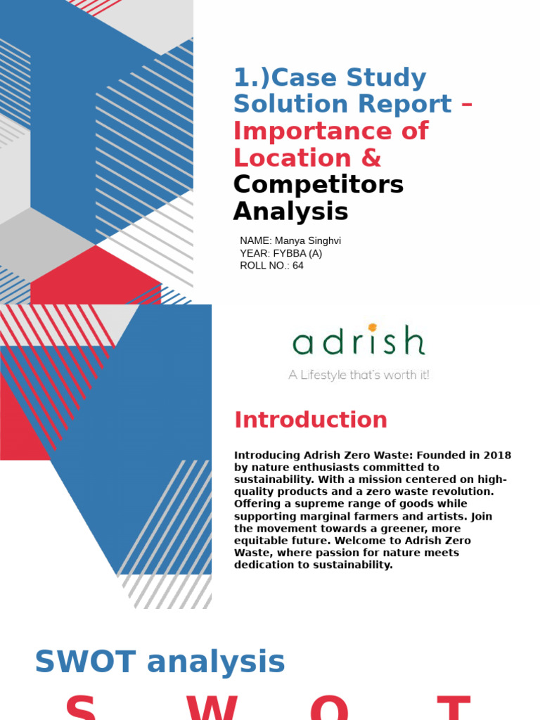 1.) Case Study Solution Report: - Importance of Location & | PDF