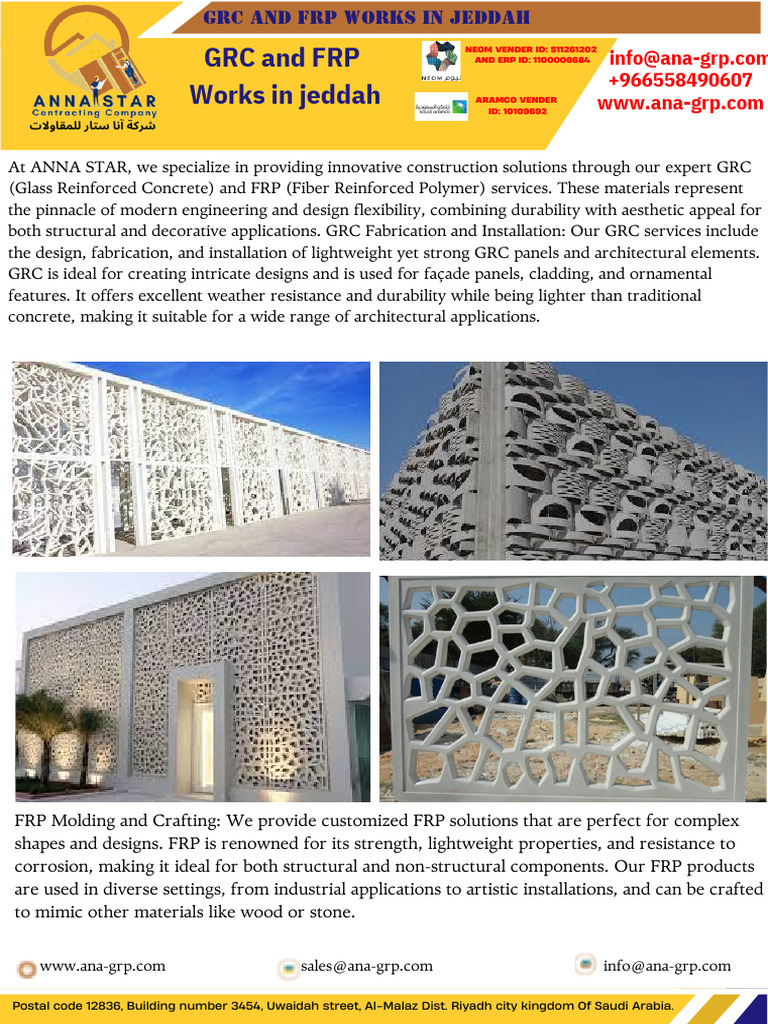 GRC and FRP WORK IN JEDDAH | PDF