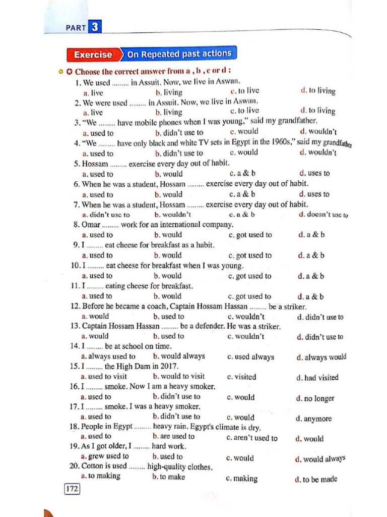 Used To Exercise | PDF