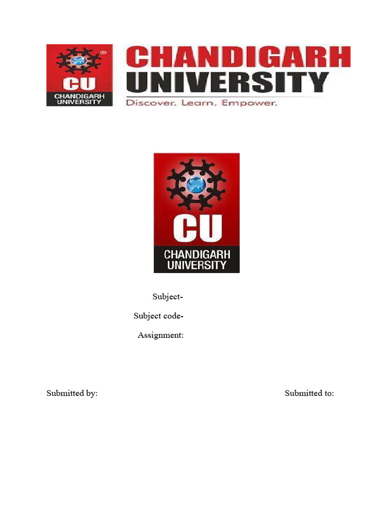 Assignment Front Page | PDF