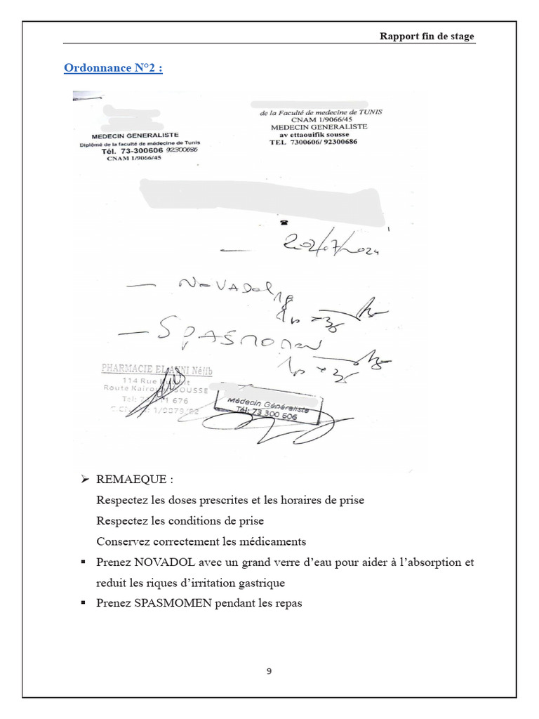 Ordonnance N°2:: Rapport Fin de Stage | PDF