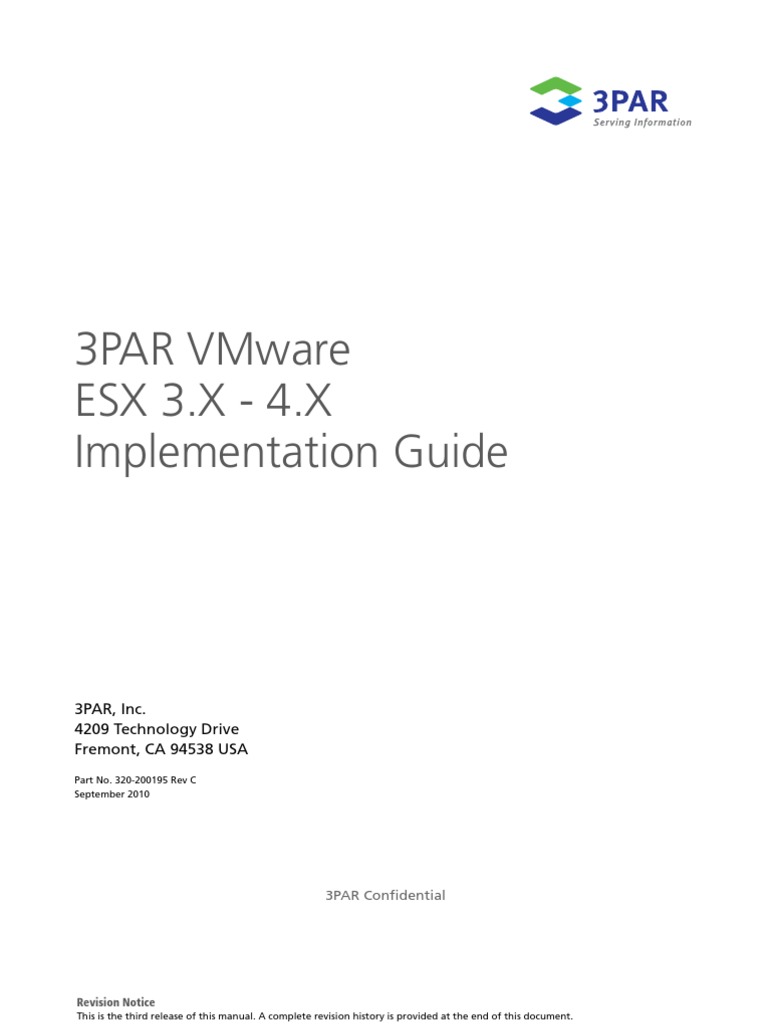 3PAR VMWare Best Practices | PDF | Operating System | Computer Hardware